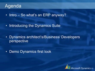 MS Dynamics AX Intro Alex.NET