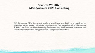 Ms dynamics crm consultant | PPTX