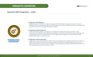 Microsoft Dynamic Nav Consultant - Paragyte Technologies | PPT
