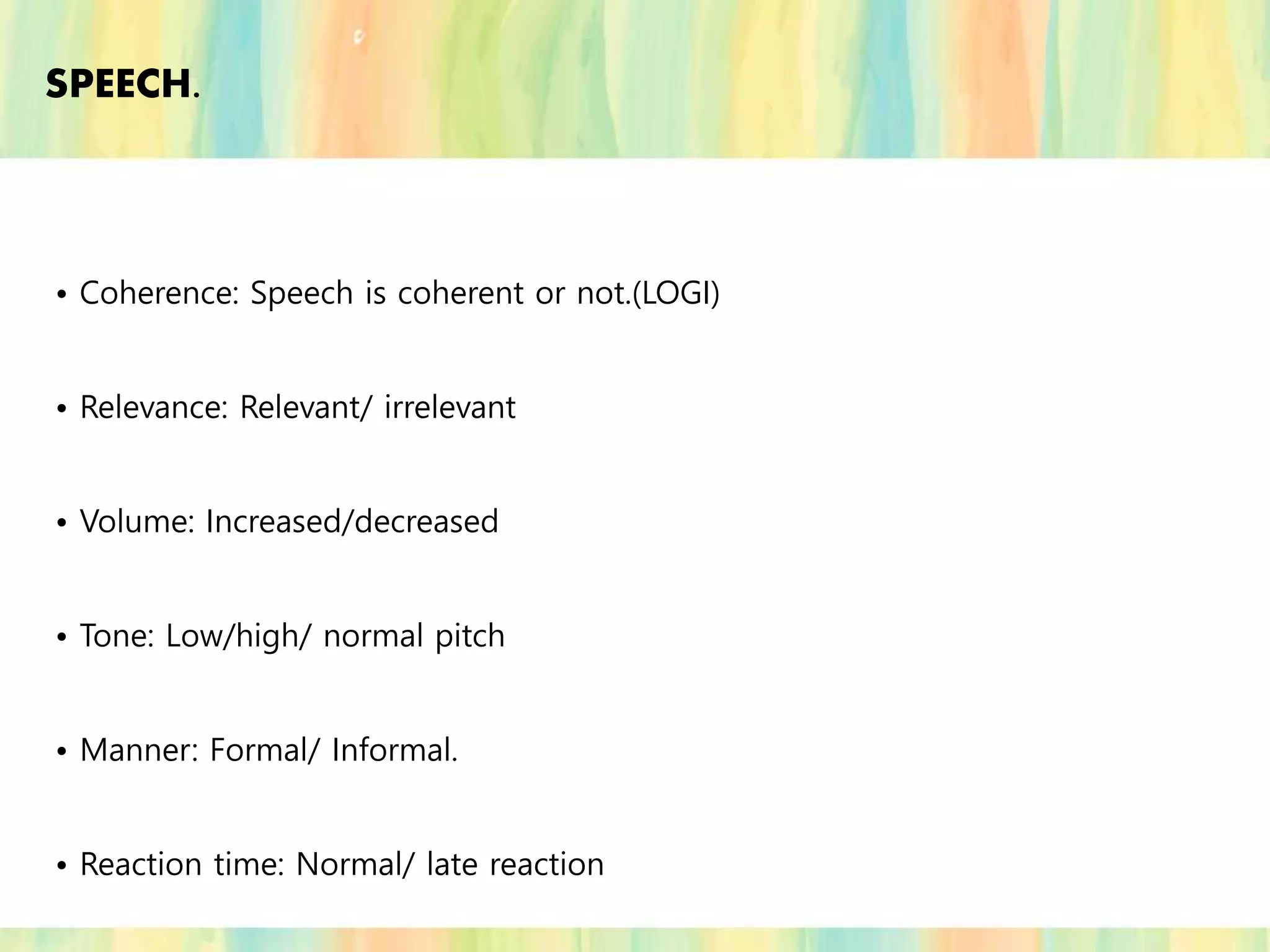 MENTAL STATUS EXAMINATION. | PPTX