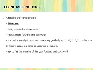 MENTAL STATUS EXAMINATION. | PPTX