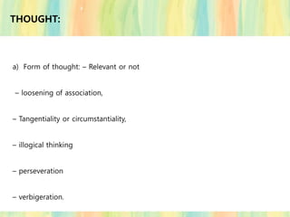 MENTAL STATUS EXAMINATION. | PPTX