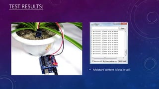 Soil Moisture Sensor and Arduino | PPTX