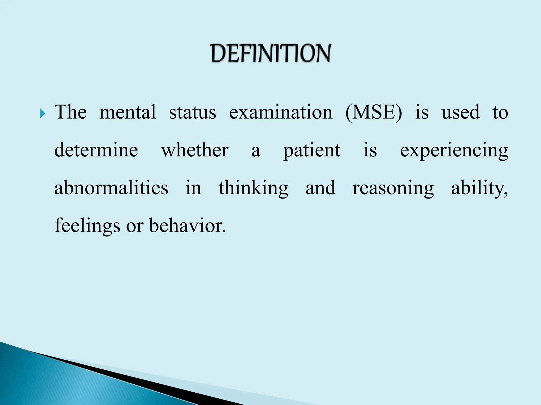 mental status examination in details_psychiatry nursing | PPTX