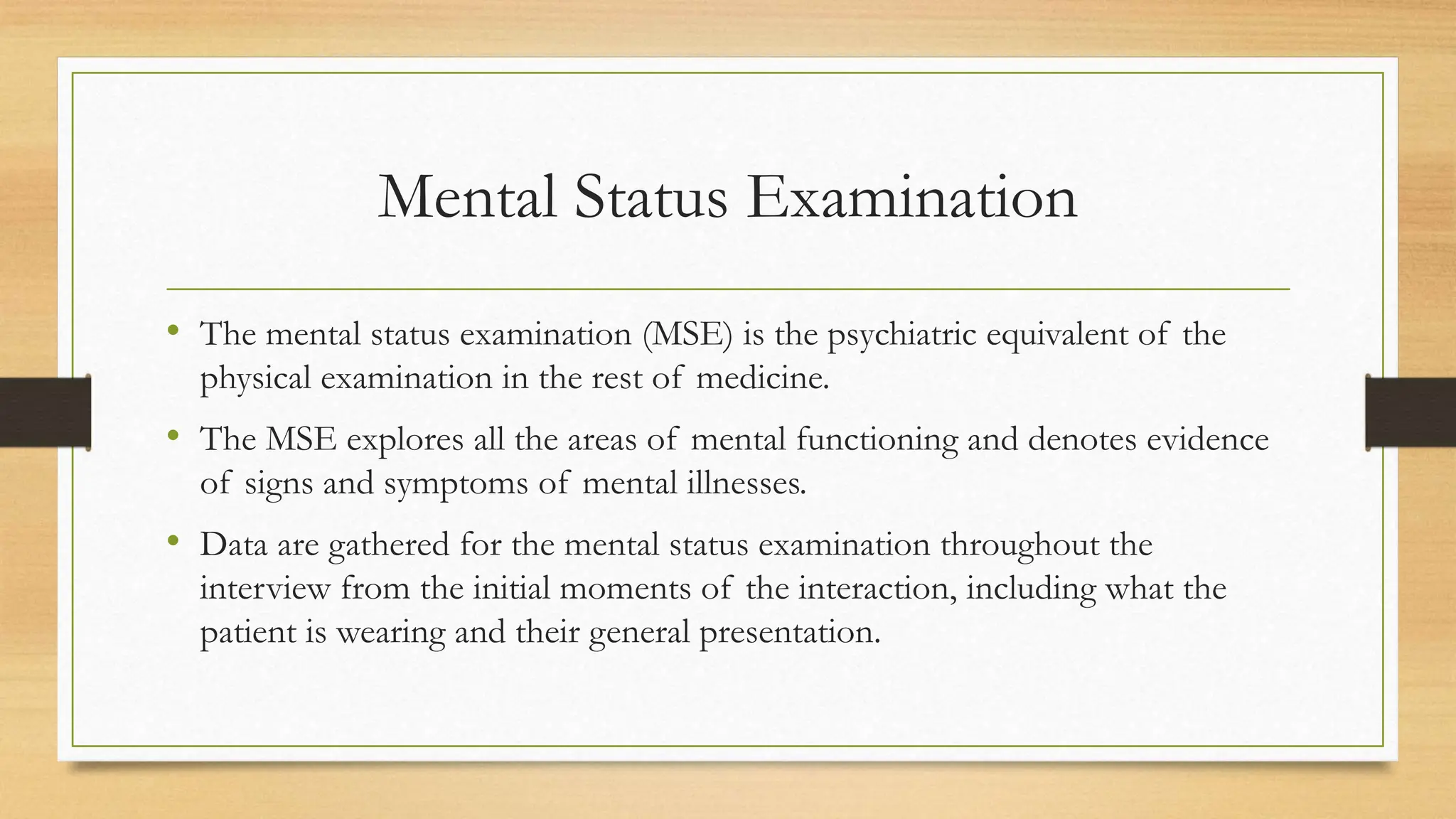 Mental Status Examination presentation.. | PPT