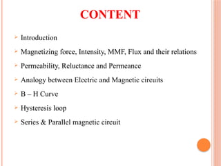 electric and magnetic circuit in Circuit and network theory | PPT
