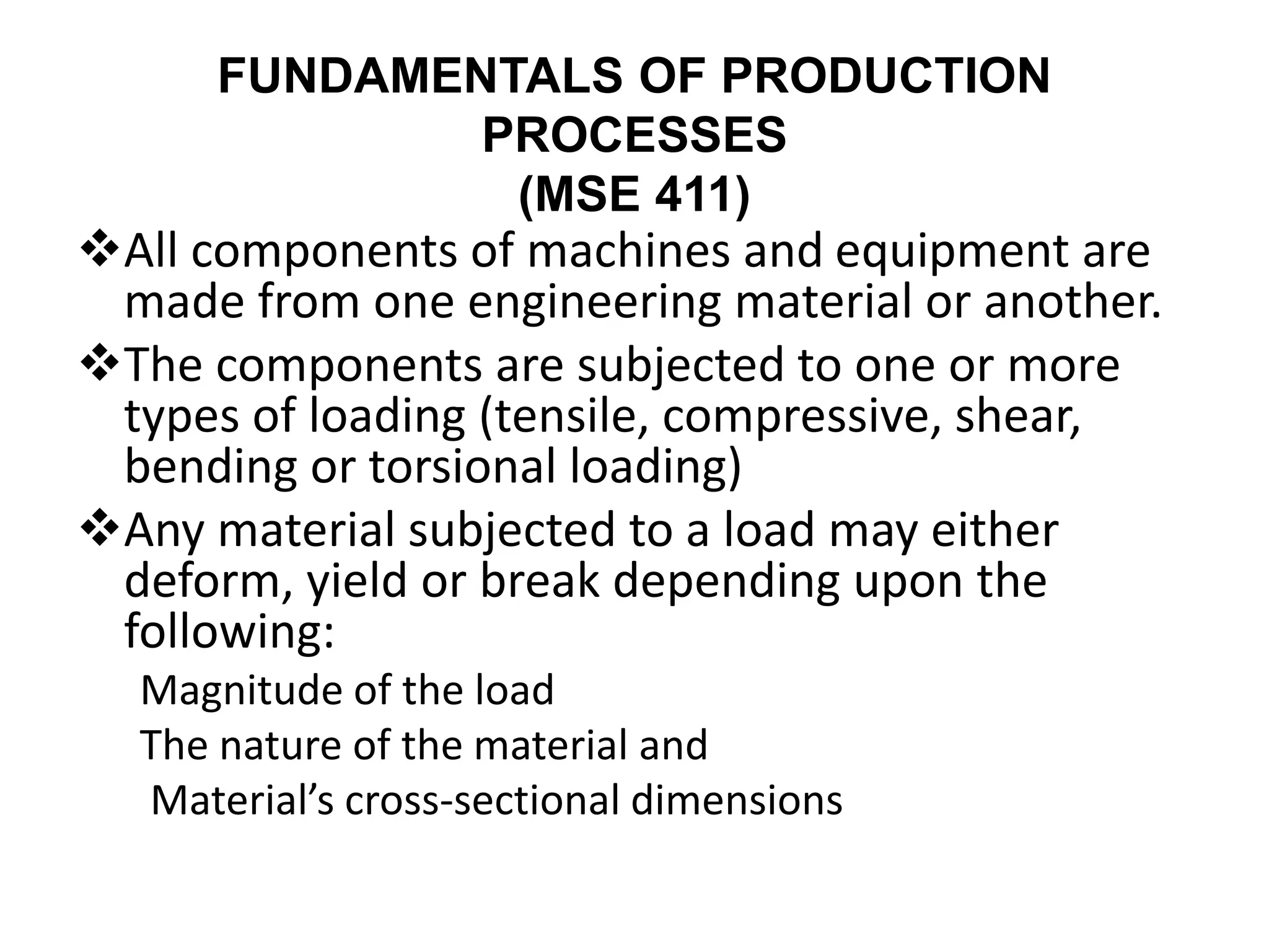 Fundamentals Of Production Processes Metal Forming Processes Metal Working Ppt