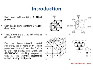 Dislocations in FCC Metals_Radwan | PPTX