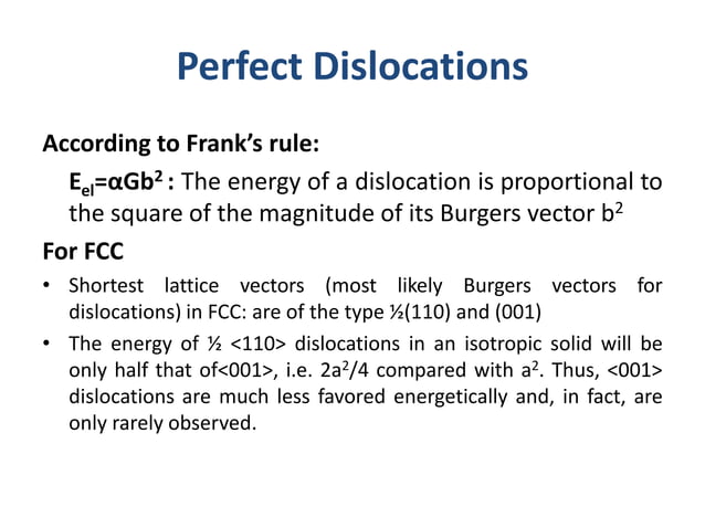 Dislocations in FCC Metals_Radwan | PPTX | Chemistry | Science