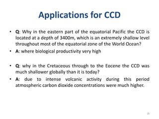 Carbonate compensation depth (CCD): Thermodynamics_Radwan | PPTX