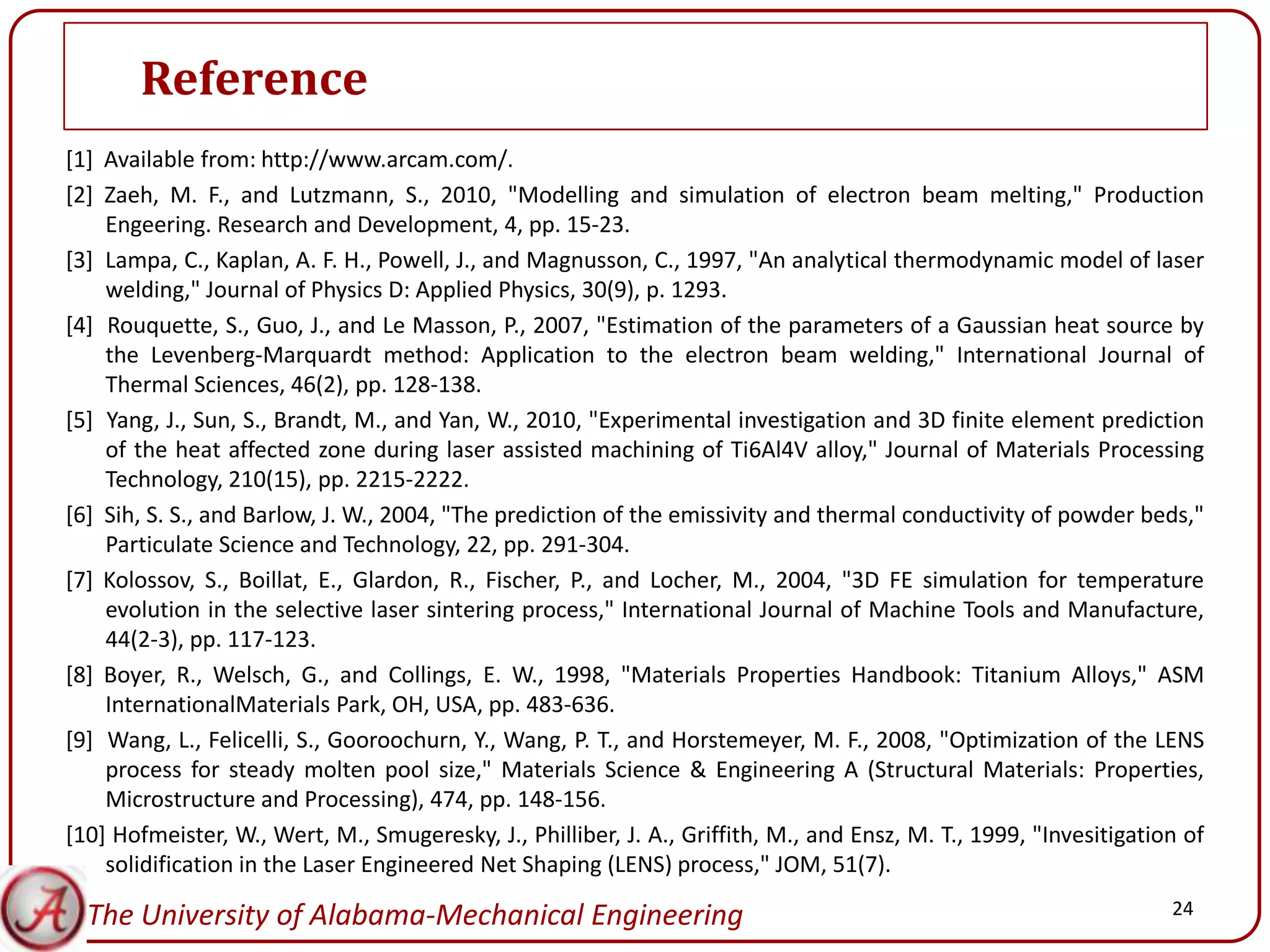 Thermal Modeling of Electron Beam Additive Manufacturing Process–Powder ...