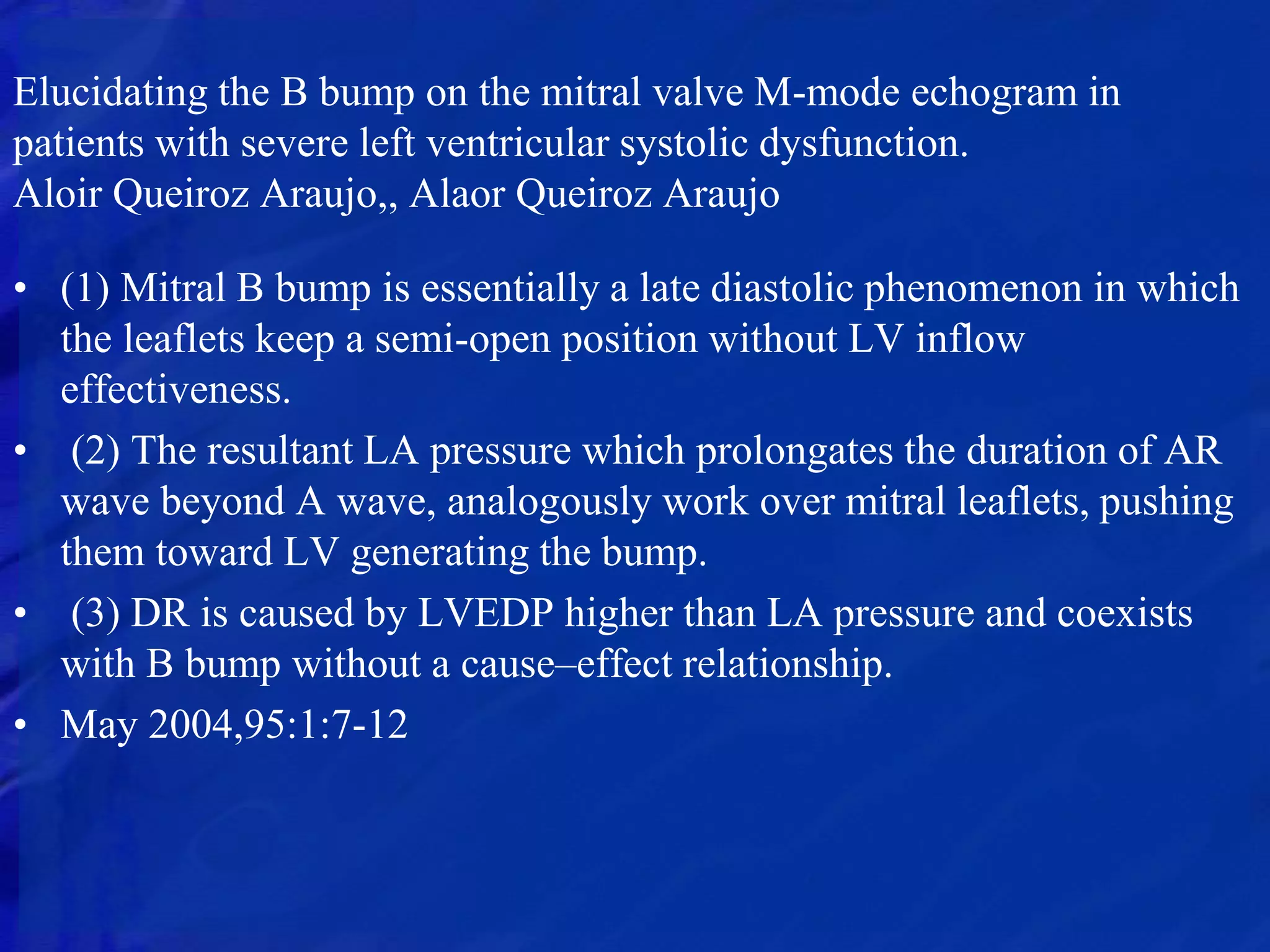 ECHOCARDIOGRAPHIC EVALUATION OF MITRAL VALVE DISEASE | PPTX