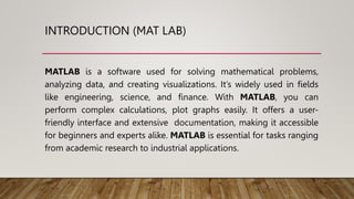 Hydro power matlab 22-24.pptx By MSc Learning programming | PPT