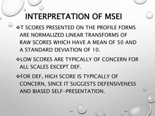 MULTIDIMENSIONAL SELF-ESTEEM INVENTORY POWER POINT | PPTX
