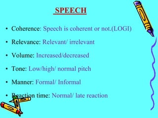 MENTAL STATUS EXAMINATION | PDF
