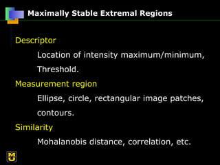 Robust Wide Baseline Stereo from Maximally Stable Extremal Region | PPT