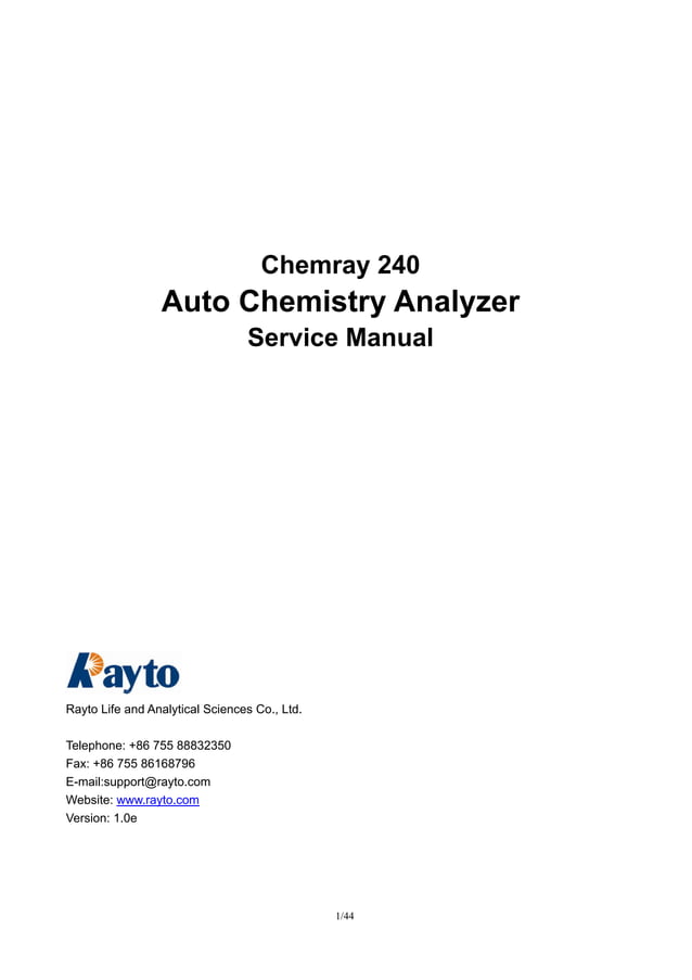 M SERVICIO CHEM RAY 240 pdfcoffee.com_chemray-240-service-manual-v10e-5-pdf-free.pdf