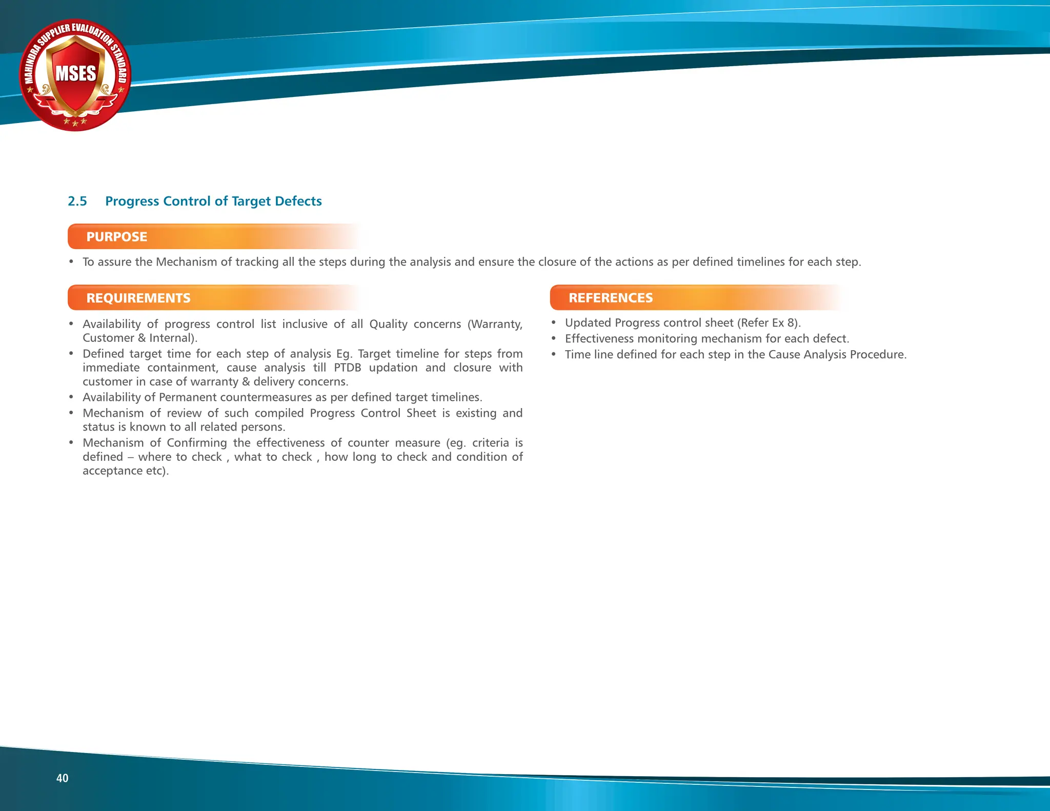 MSES Manual - Mahindra & Mahindra customer specific requirements | PDF