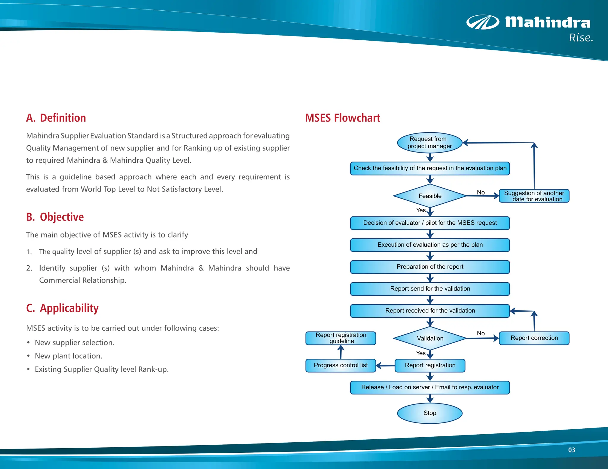 MSES Manual - Mahindra & Mahindra customer specific requirements | PDF