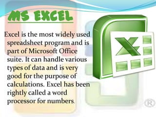 Ms excel | PPTX