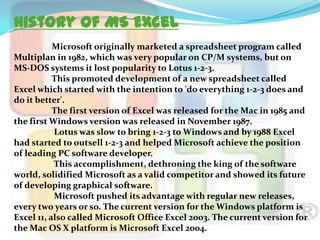 Ms excel | PPTX