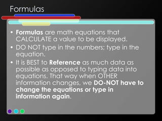 presentationMs excel | PPT