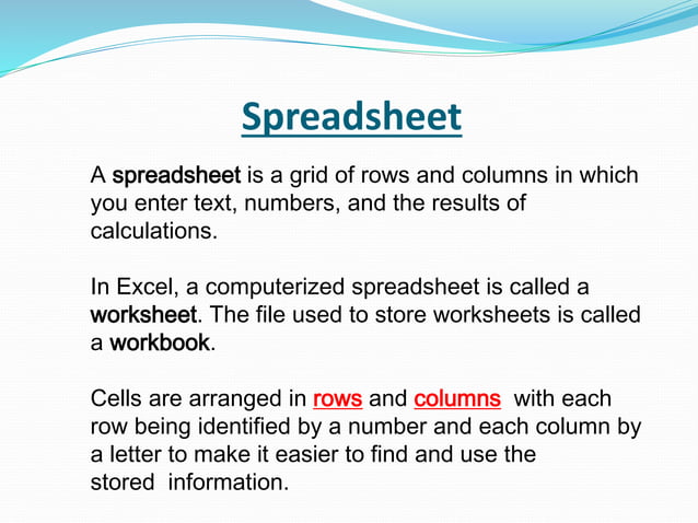 Ms excel ppt presentation | PPTX | Operating Systems | Computer ...