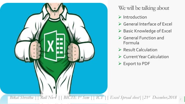 Ms Excel Basic to Advance Tutorial | PPTX
