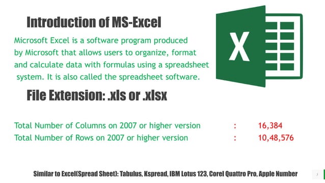 Ms Excel Basic to Advance Tutorial | PPTX