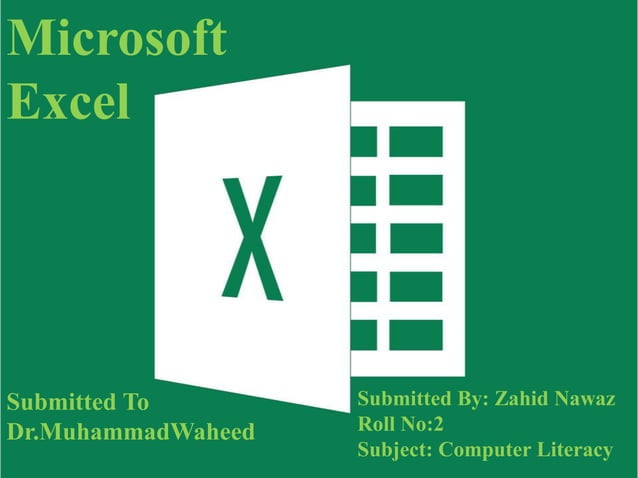 Basic Ms excel | PPTX | Desktop Publishing | Computer Software and Applications