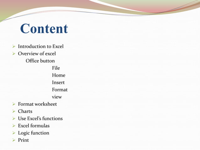 Basic Ms excel | PPTX | Desktop Publishing | Computer Software and Applications