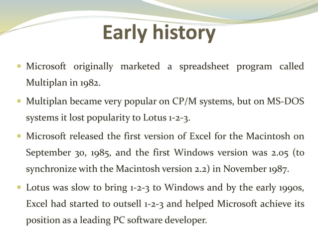 Ms excel ppt | PPTX | Computer Software and Applications | Computing