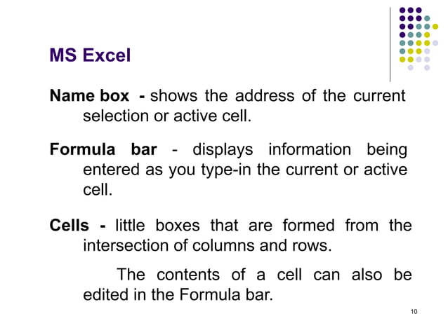 MS EXCEL.ppt | Computing | Technology & Computing