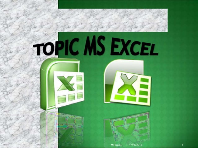 MS eXCEL.pptx | Desktop Publishing | Computer Software and Applications