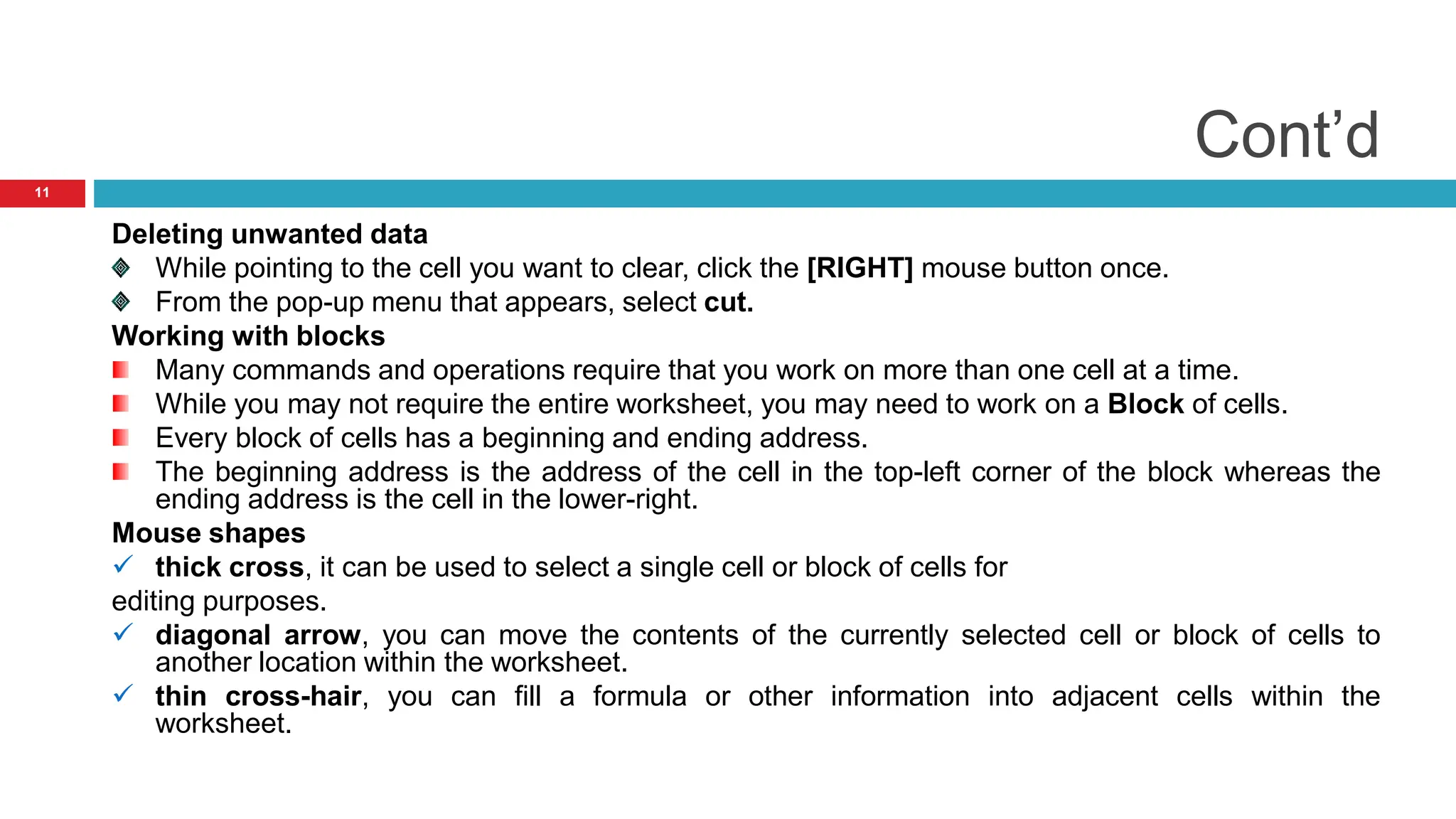 Introduction to micro soft Training ms Excel.ppt