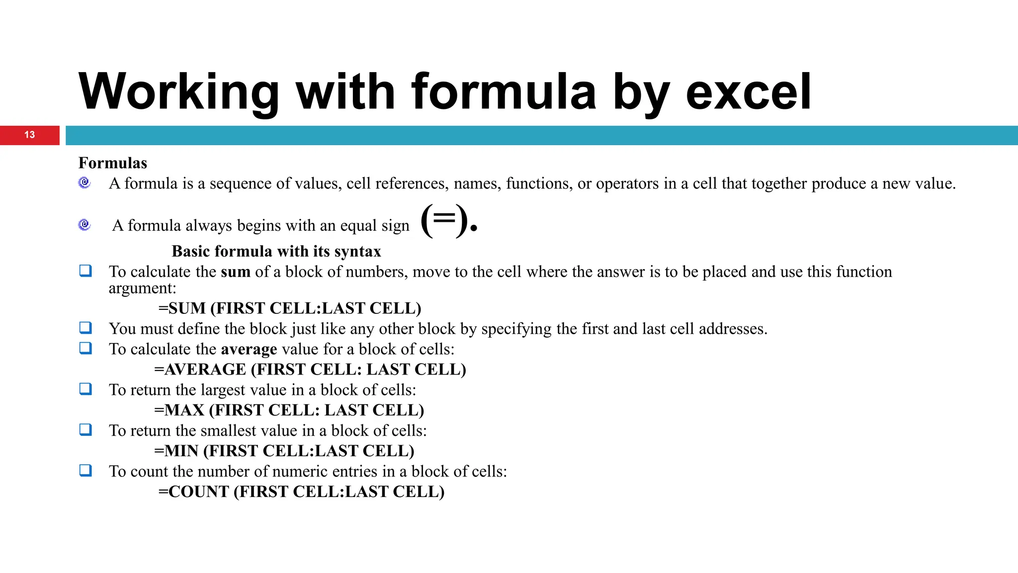 Introduction to micro soft Training ms Excel.ppt