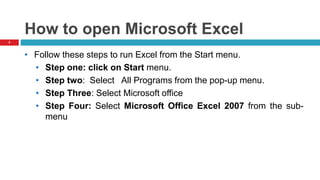 Introduction to micro soft Training ms Excel.ppt