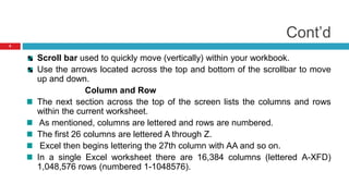 Introduction to micro soft Training ms Excel.ppt