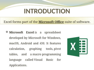 A Excel for studding of basic for stduing | PPSX | Computing | Technology & Computing