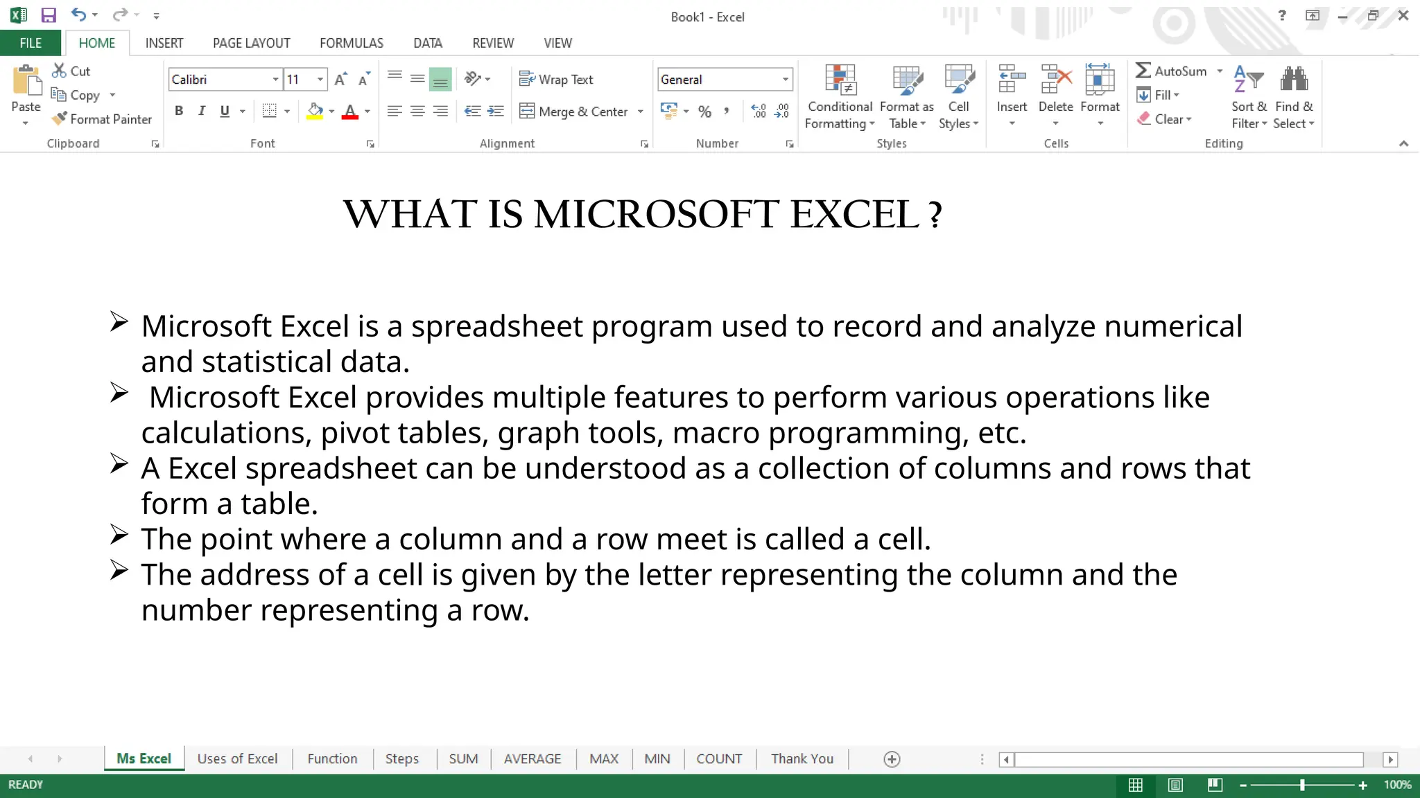 msexcel-itsusesfunctions-220405164320.pptx | Computing | Technology & Computing