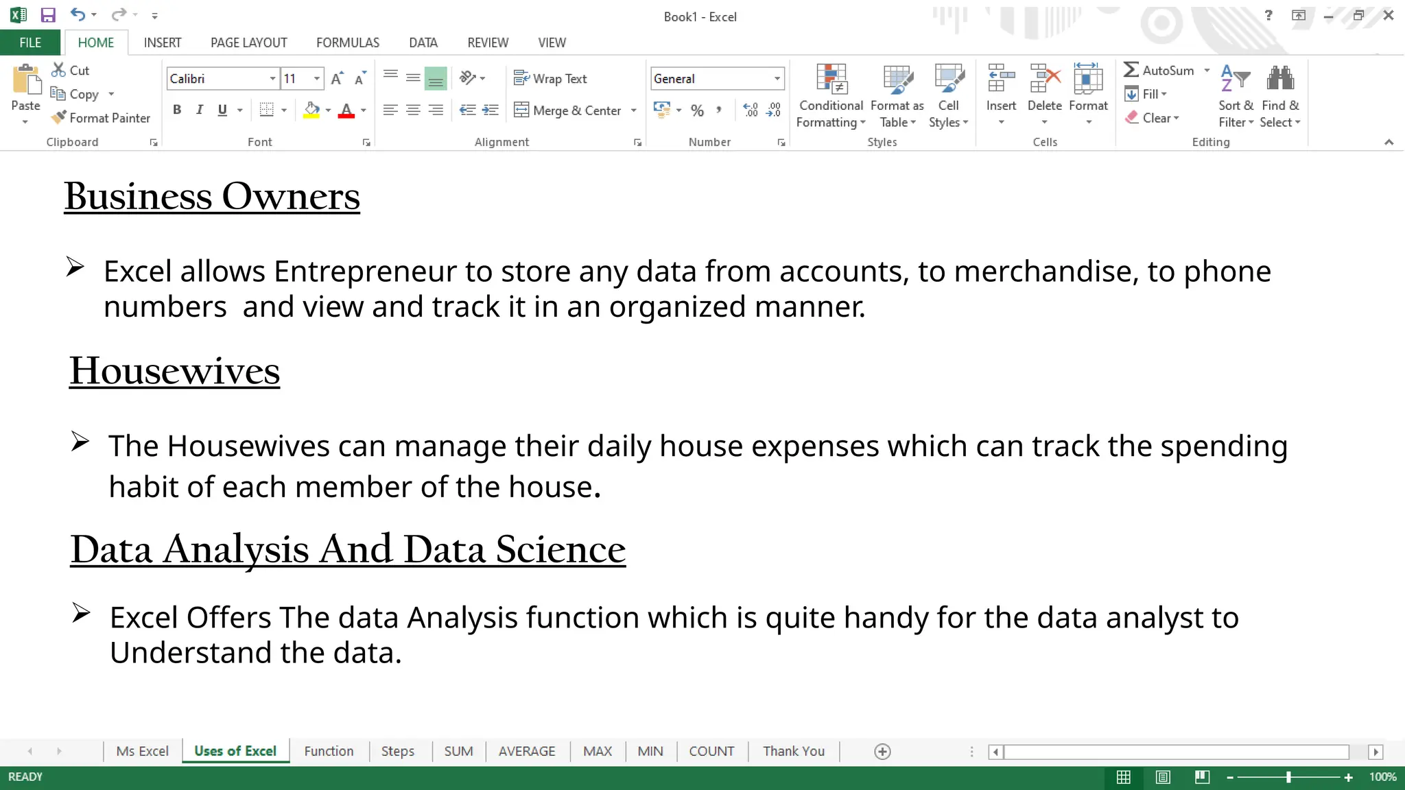 msexcel-itsusesfunctions-220405164320.pptx | Computing | Technology & Computing