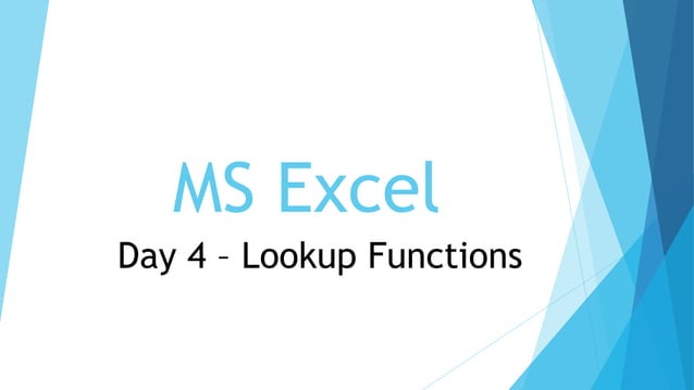 MS Excel Overall Power Point Presentatio | PPT