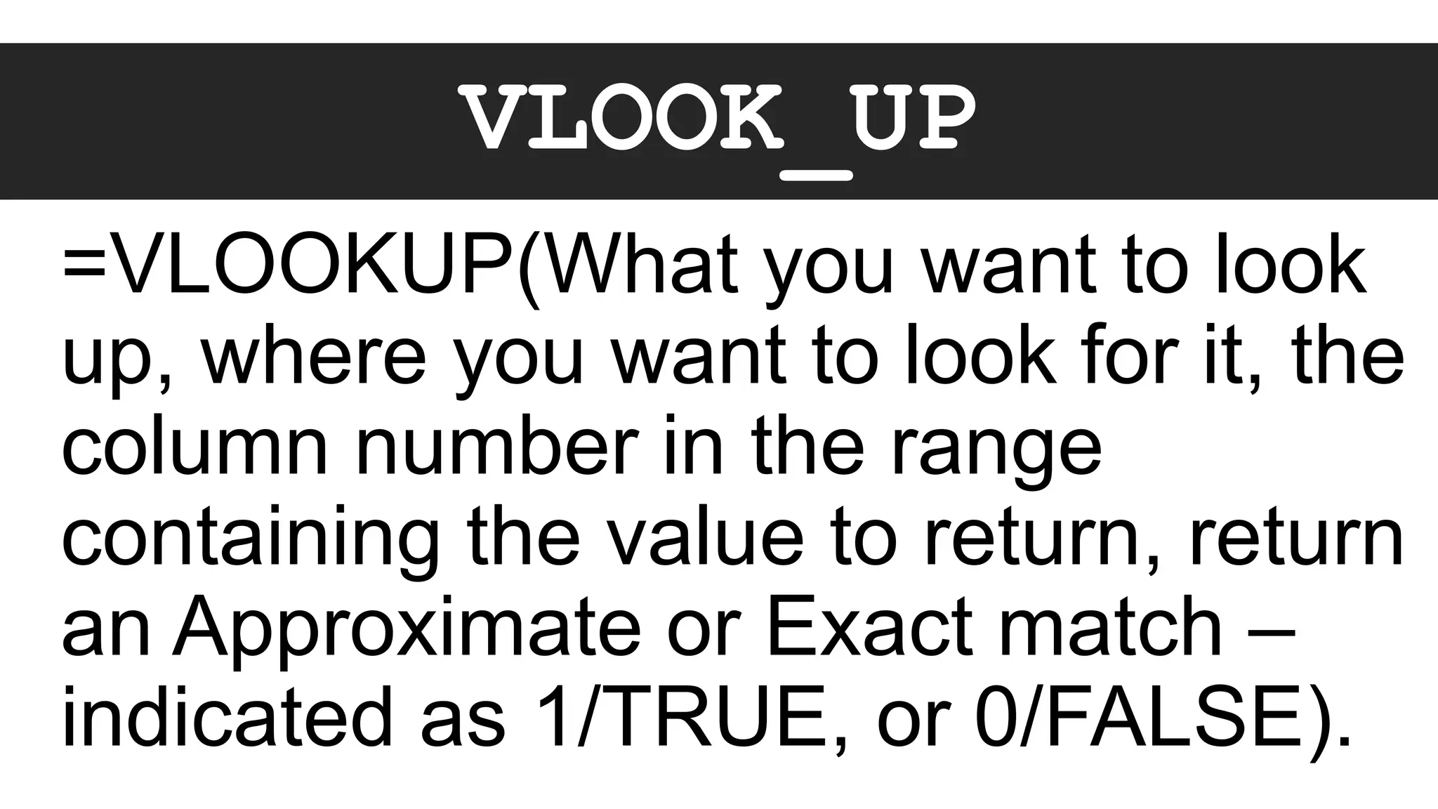 MS_EXCEL-VLOOKUP. power point presentation | PPTX