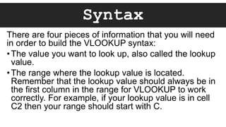 MS_EXCEL-VLOOKUP. power point presentation | PPTX | Technology & Computing