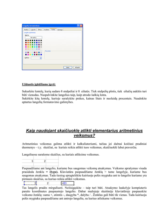 Ms excel 2003_pagrindai | PDF Ms excel 2003_pagrindai | PDF