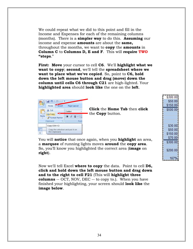 Ms Excel 2007 Tutorial Doc Operating Systems Computer Software And Applications