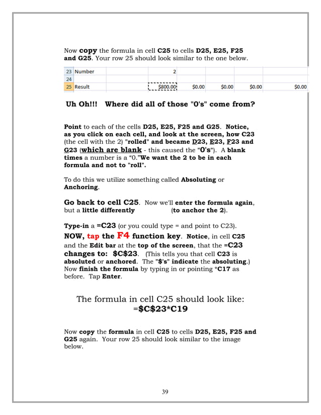 Ms Excel 2007 Tutorial Doc Operating Systems Computer Software And Applications