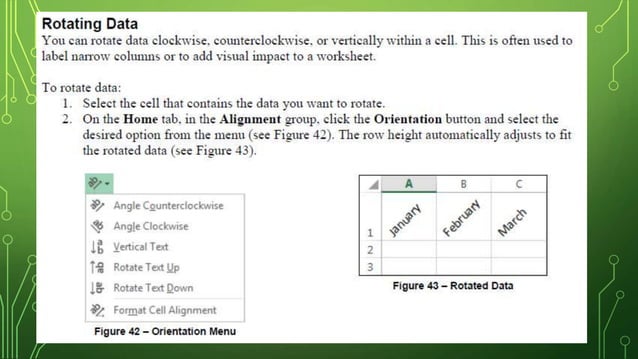 Ms excel 2013 formatting worksheets | PPTX | Technology & Computing