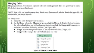 Ms excel 2013 formatting worksheets | PPTX