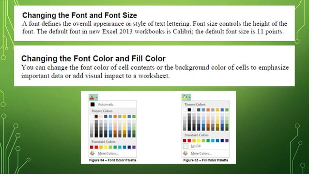 Ms excel 2013 formatting worksheets | PPTX | Technology & Computing
